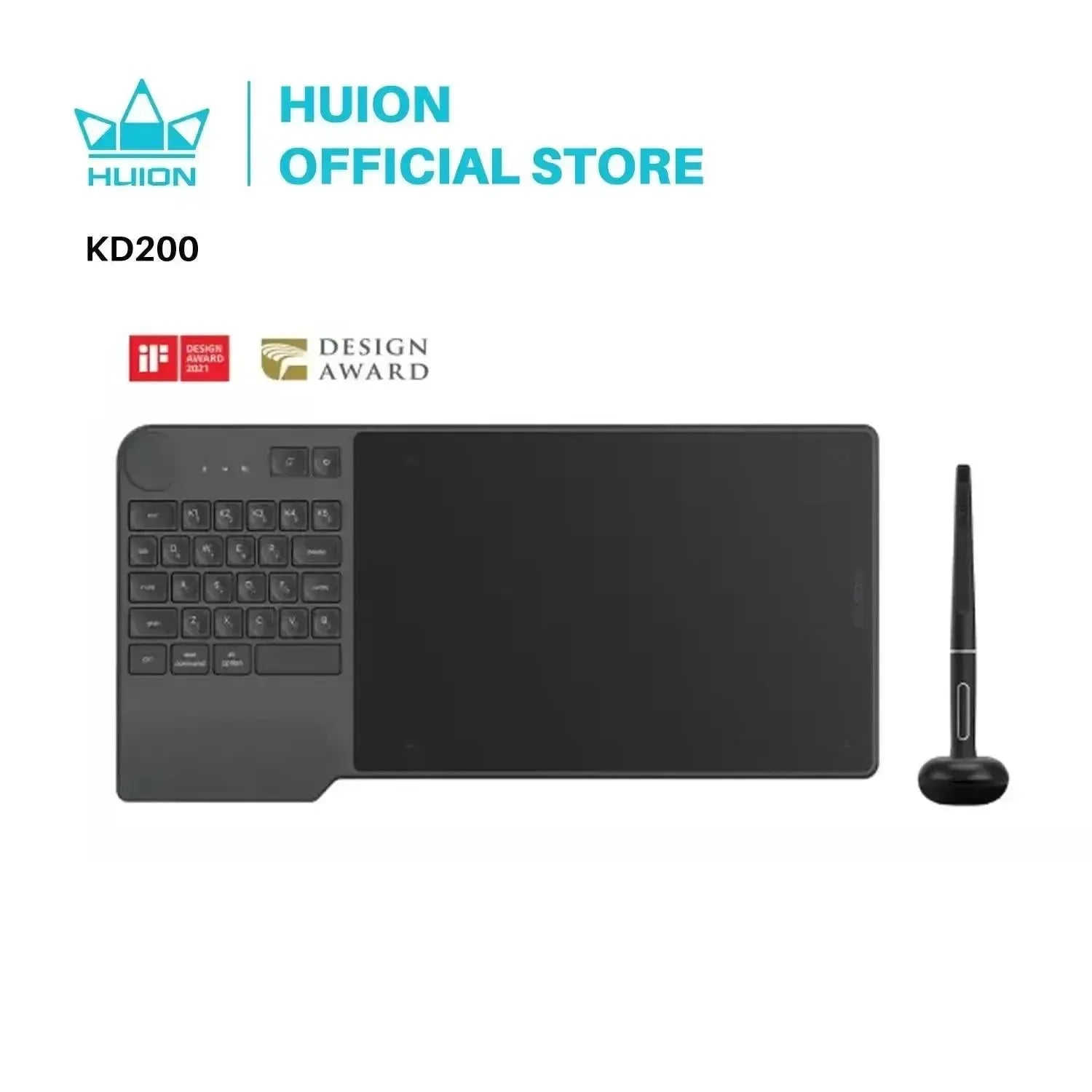 HUION Inspiroy Keydial KD200 Tablet Wireless Graphics Drawing Tablet ...